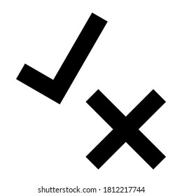 Check Mark Sign X Cross Sign Stock Vector (Royalty Free) 1812217744 ...