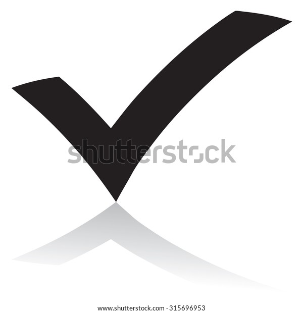 Check Mark Silhouette Stock Vector (Royalty Free) 315696953 | Shutterstock