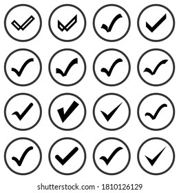 Check Mark Silhouette Icon Design Black Stock Vector (Royalty Free ...