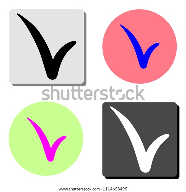 Check Mark Simple Flat Vector Icon Stock Vector (Royalty Free ...