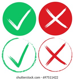 Check Mark Stickers Grunge Chalk Vector Stock Vector (Royalty Free ...