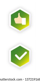 Check Mark Stickers Vector Stock Vector (royalty Free) 1372191686