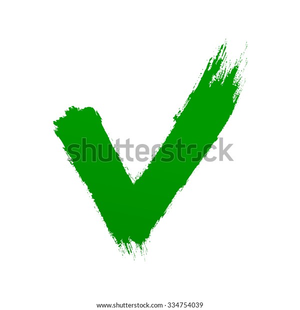 Check Mark Symbol Brush Stroke Lines Stock Vector (Royalty Free ...