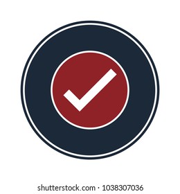 Check Mark Symbol Circle Stock Vector (Royalty Free) 1038307036 ...
