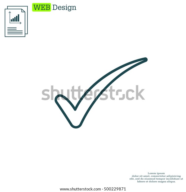 Check Mark Symbol Vector Stock Vector (Royalty Free) 500229871 ...