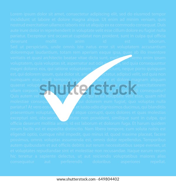 Check Mark Symbol Vector Stock Vector (Royalty Free) 649804402 ...