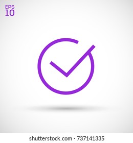 Check Mark Tick Confirm Line Vector Stock Vector (Royalty Free ...