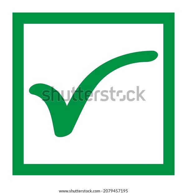 Check Mark Tick Icon Succes Yes Stock Vector (Royalty Free) 2079457195 ...