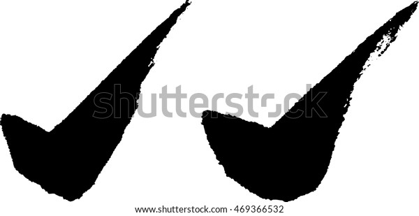 Check Mark Tick Japanese Calligraphy Stock Vector (Royalty Free ...
