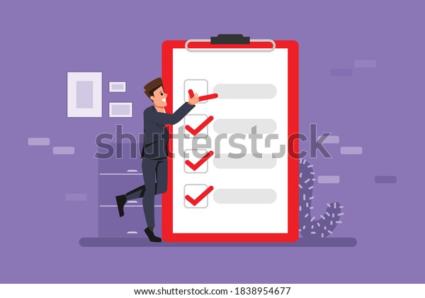 Check Mark Tick On Clipboard Concept Stock Vector (Royalty Free ...