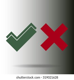 Check Mark Tick Yes No Vote Stock Vector (Royalty Free) 319021628 ...