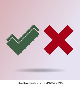 Check Mark Tick Yes No Vote Stock Vector (Royalty Free) 461298208 ...