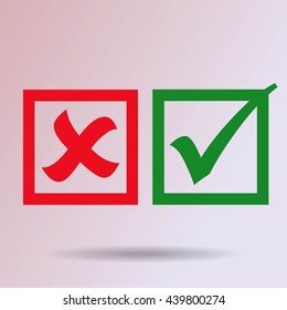 Check Mark Tick Yes No Vote Stock Vector (Royalty Free) 439800274 ...