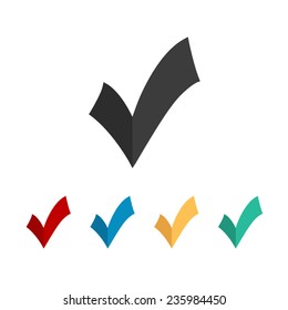 Check Mark Tick Yes Vote Vector Stock Vector (Royalty Free) 235984450 ...