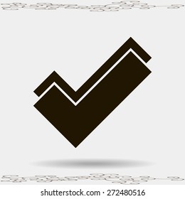Check Mark Tick Yes Vote Icon: vector de stock (libre de regalías ...