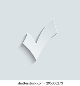 Check Mark Tick Yes Vote Icon Stock Vector (Royalty Free) 295808273