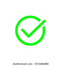 Check Mark Vector Icon Checkmark Right Stock Vector (Royalty Free ...