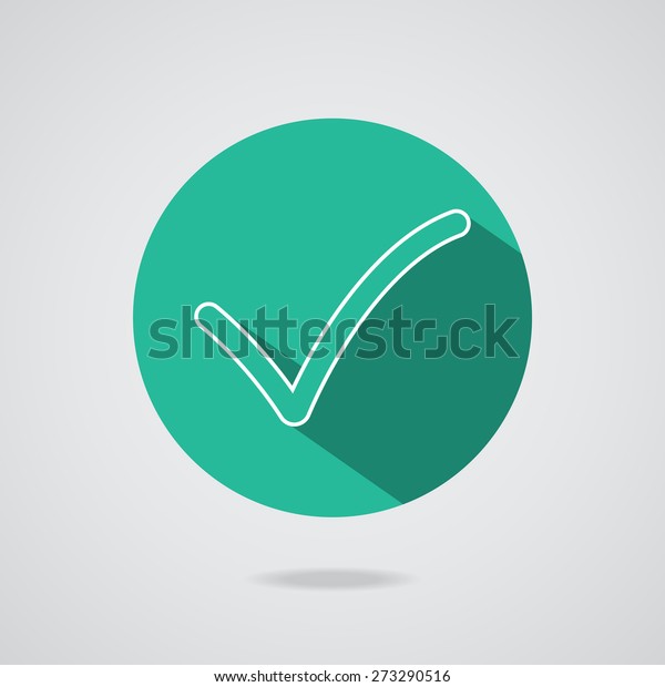 Check Mark Vote Flat Vector Green Stock Vector (Royalty Free) 273290516 ...