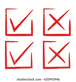 Check Marks Check List Hand Drawn Stock Vector (Royalty Free) 420993949