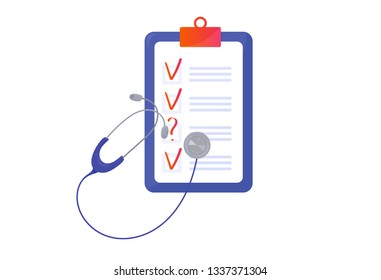Check Marks List On Tablet Folder Stock Vector (Royalty Free ...
