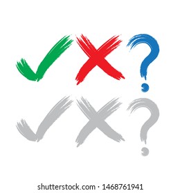 Set Labels Asterisk Exclamation Question Marks Stock Vector (Royalty ...