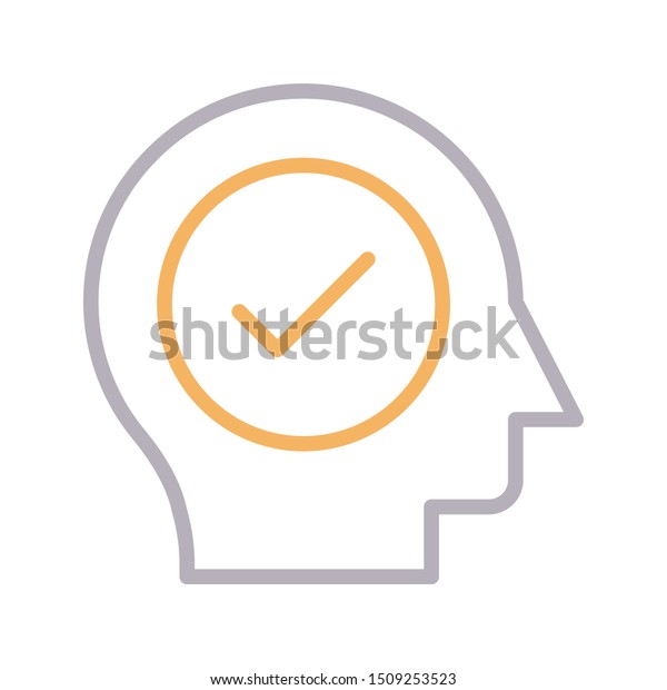 Check Mind Colour Line Vector Icon Stock Vector (Royalty Free ...