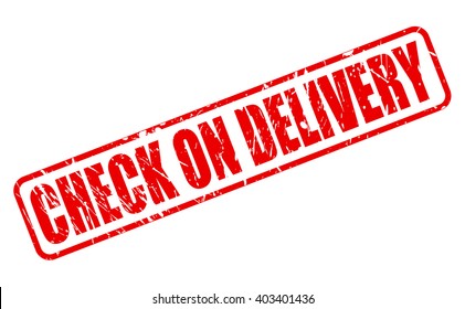 Check On Delivery Red Stamp Text Stock Vector (Royalty Free) 403401436 ...