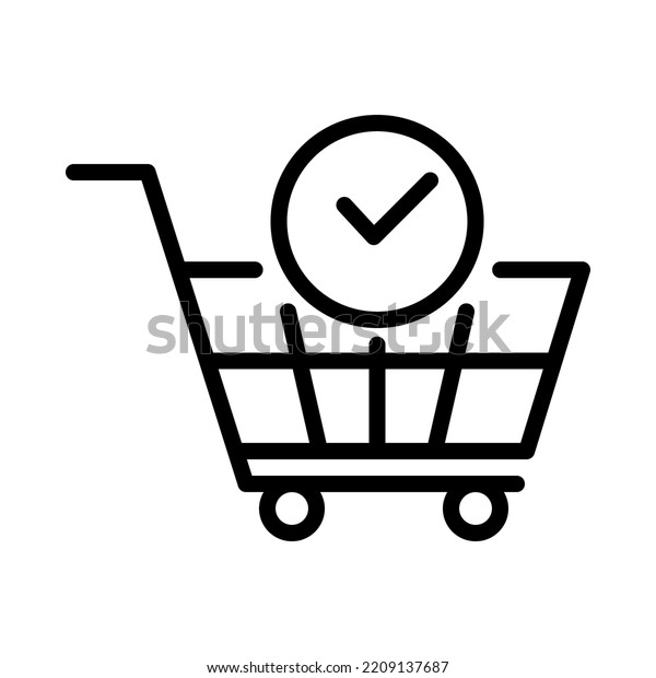 Check Out Icon Outline Design Check Stock Vector (Royalty Free ...