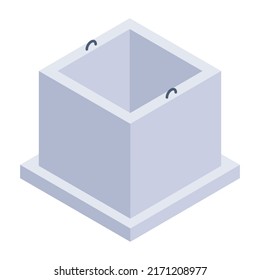 Check Out Isometric Icon Culvert Concrete Stock Vector (Royalty Free ...