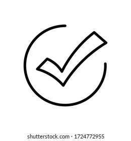 Check Outline Icon Vector Stock Vector (Royalty Free) 1724772955 ...