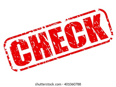 Check Red Stamp Text On White Stock Vector (Royalty Free) 401060788 ...