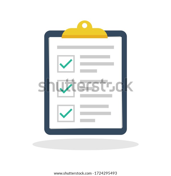Check Report Icon Flat Style Do Stock Vector (Royalty Free) 1724295493 ...
