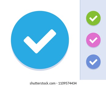 Valid Icon Flat Grey Iconic Symbol Stock Vector (Royalty Free) 742108720