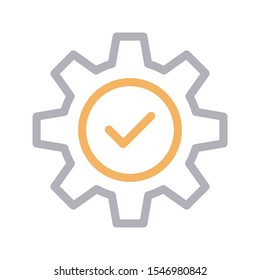 Core Values Expertise Icon Gear Check: stockvector (rechtenvrij ...