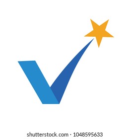 Star Check Mark Vote Logo Vector Stock Vector (Royalty Free) 1100032811 ...
