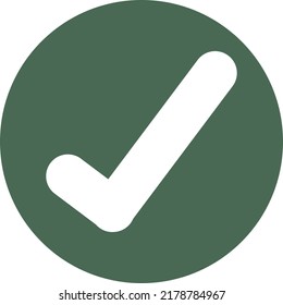 Check Symbol Enclosed Within Gray Green Stock Vector (Royalty Free ...