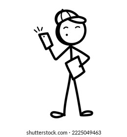 143 Stickman Phone Call Images, Stock Photos & Vectors | Shutterstock