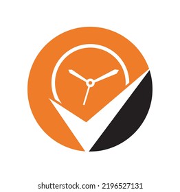 Check Time Logo Design Template Stopwatch Stock Vector (Royalty Free ...