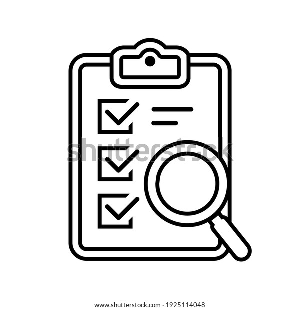 Check Vector Icon Set Inspection Illustration Stock Vector (Royalty ...