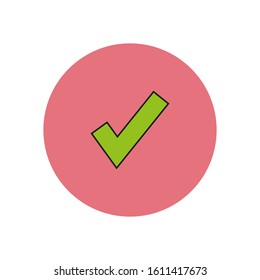 Check Vector Icon Simple Shapes Stock Vector (Royalty Free) 1611417673 ...