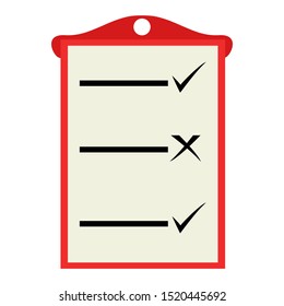 Check Worksheet Against White Background Vector Stock Vector (Royalty ...