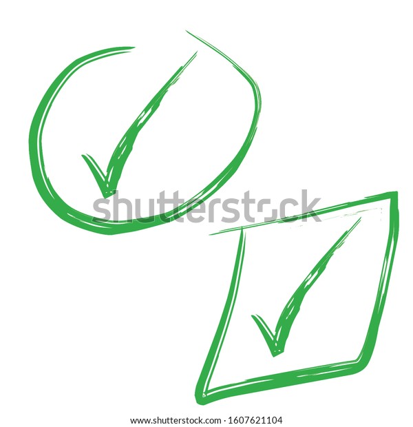 Checkbox Icon Vector Illustration Hand Drawn Stock Vector (Royalty Free ...