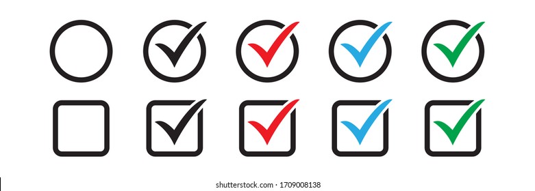 Checkbox Set Blank Checked Checkbox Vector Stock Vector Royalty Free 1709008138 Shutterstock