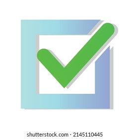 Checkbox Tick Icon Modern Check Mark Stock Vector (Royalty Free ...