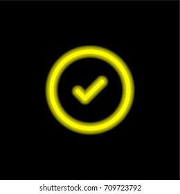Checked Yellow Glowing Neon Ui Ux Stock Vector (Royalty Free) 709723792 ...