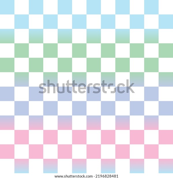 Checkerboard Gradient Ombre Colorful Seamless Pattern Stock Vector ...