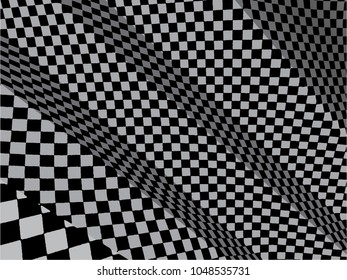 Checkered Backdrop Stairs 3d Three Dimensional Stock Vector (Royalty ...