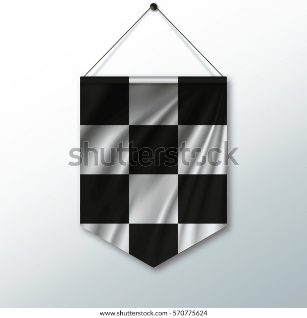 Vektor Stok Checkered Black White Flag Racing Symbol (Tanpa Royalti ...
