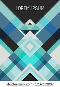 Checkered Cover Page Layout Vector Template Stock Vector (Royalty Free ...