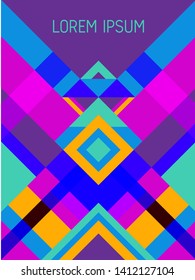 Checkered Cover Page Layout Vector Template Stock Vector (Royalty Free ...